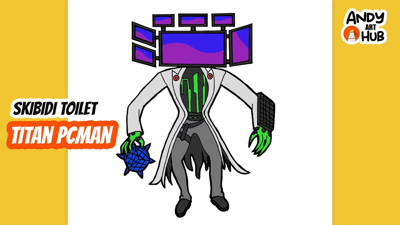 🎨 How to Draw Titan PCMan from Skibidi Toilet🚽 | Easy Step by Step ...
