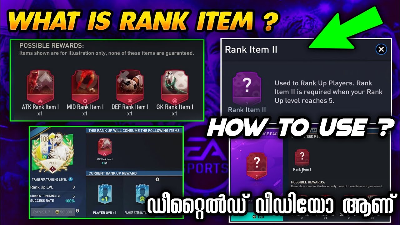 What Is Rank Item | How To Use Rank Item In FIFA Mobile | Rank Item ...