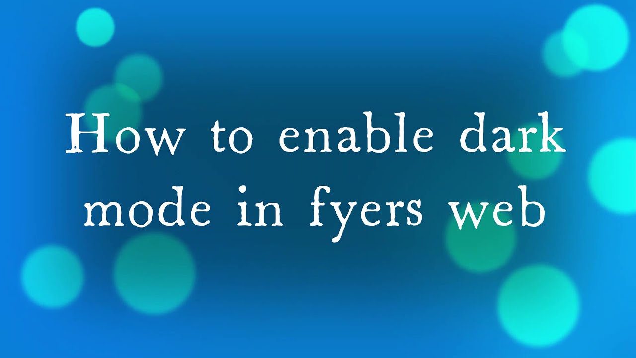 how to enable dark mode in fyers web | fyers web - YouTube
