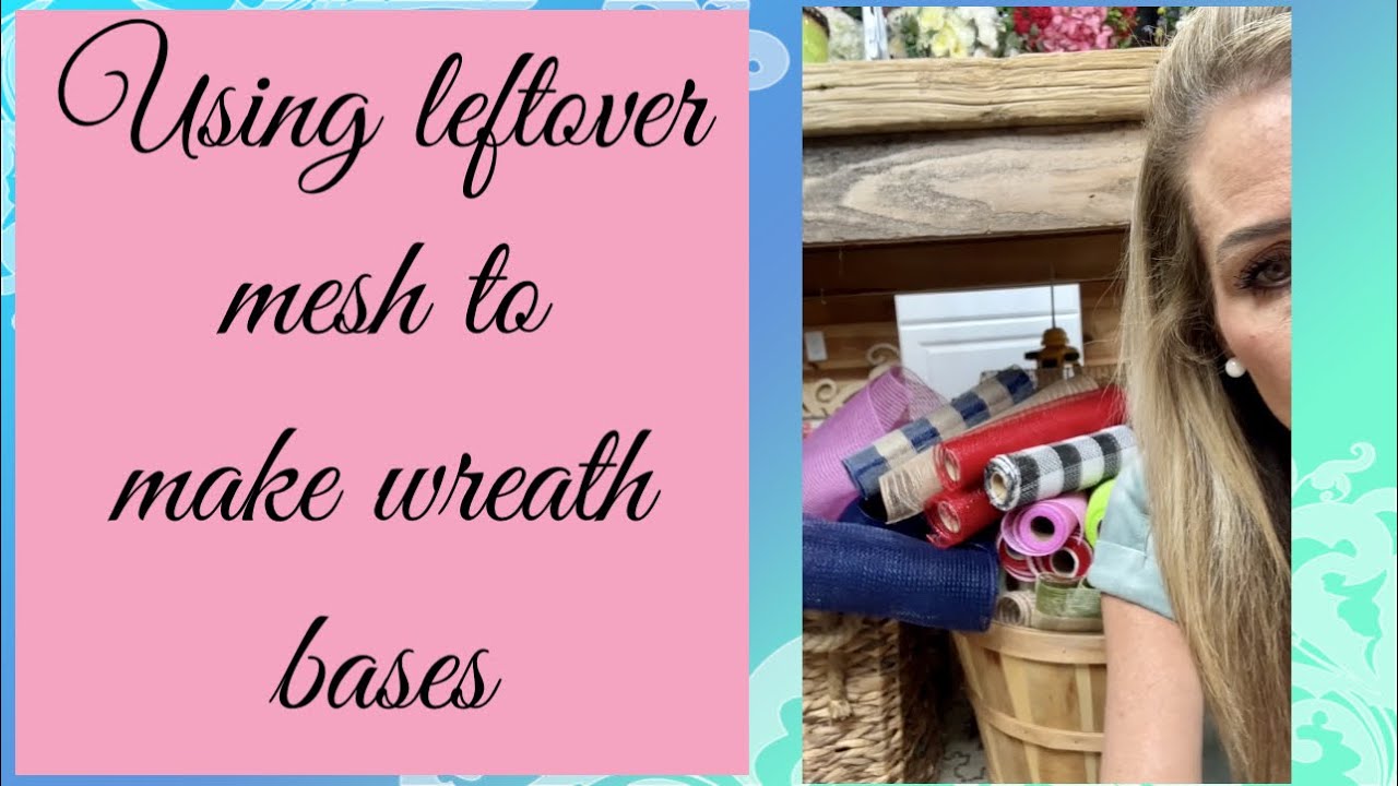 How I make deco mesh wreath bases out of leftover mesh - YouTube