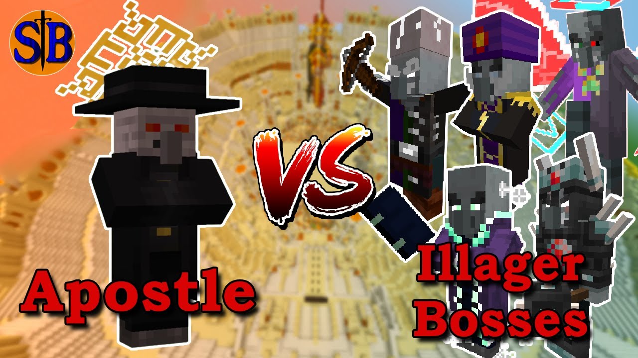 Apostle (Goety) vs Every Illager Bosses | Minecraft Mob Battle - YouTube