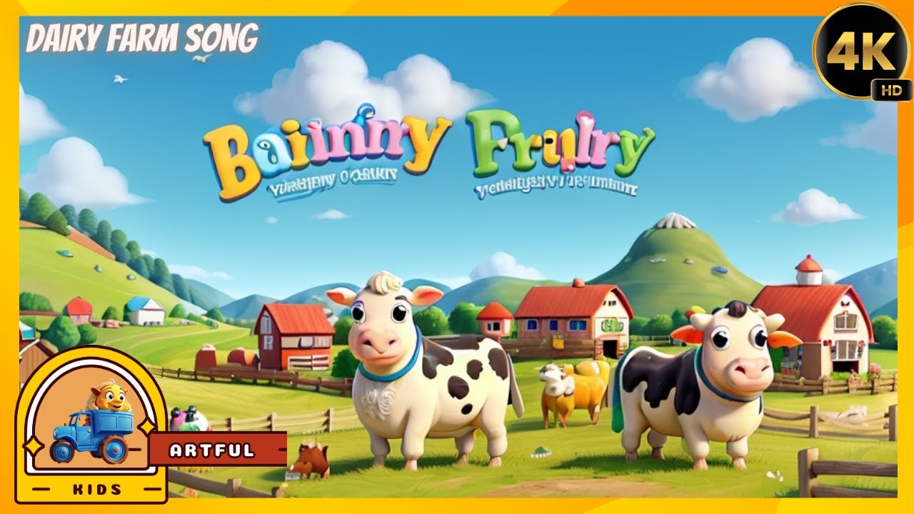 Dairy Farm Serenade for Kids! 🚜🎶 Fun Songs about Cows and More! 🐄🌈 ...
