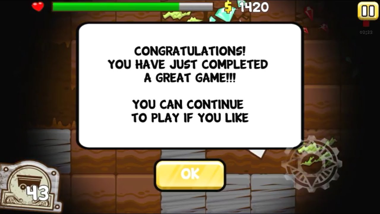 TINY MINER : Mining Cart 50 - Completed the Game : Found The Big ...