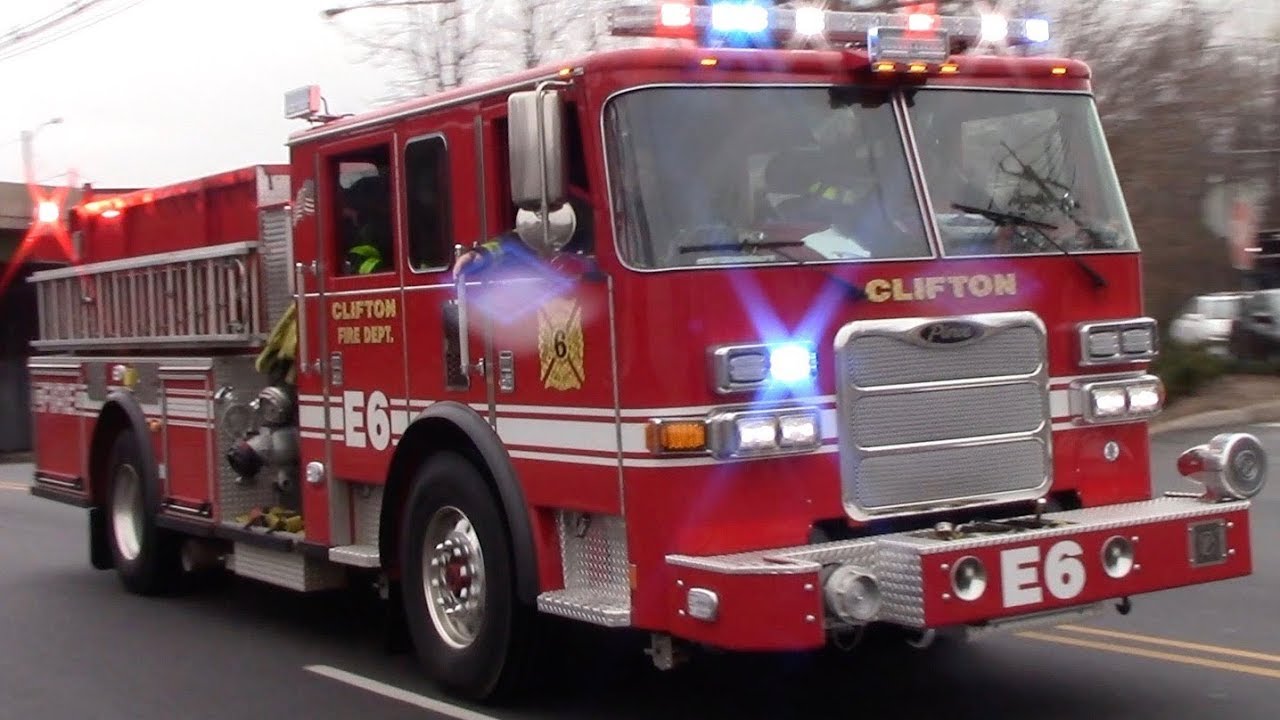 Clifton Fire Department Engine 6 Responding 3-30-18 - YouTube