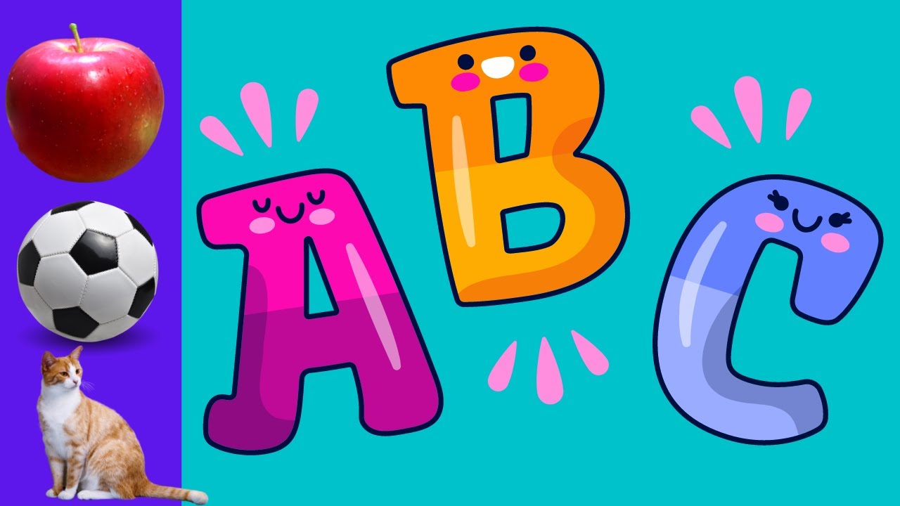 abcd,A for apple,Learn Alphabets with Live Examples,ABC Alphabet Song ...