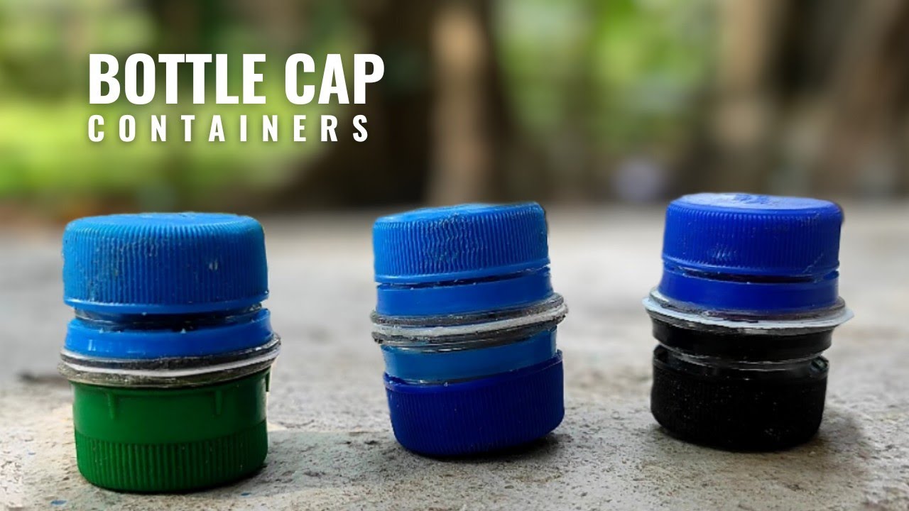 How To Make Bottle Cap Containers | Plastic Bottle Recycle Ideas - YouTube