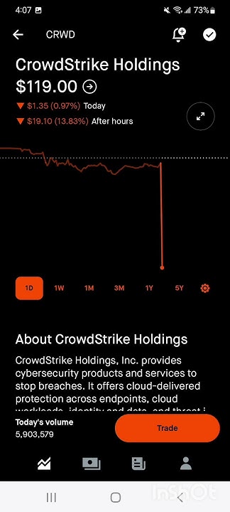 CrowdStrike Holdings Robinhood Stock Market Investing - YouTube