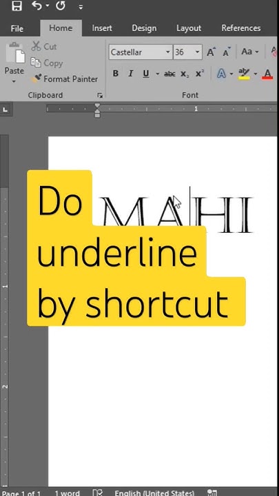Underline kaise kre | How to make underline in word | underline in word ...