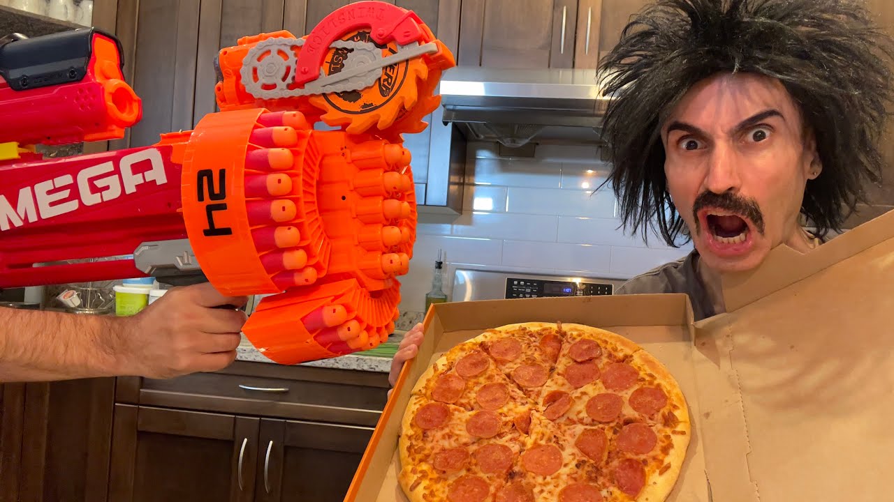 NERF GUN WAR | PIZZA NERF BATTLE - YouTube