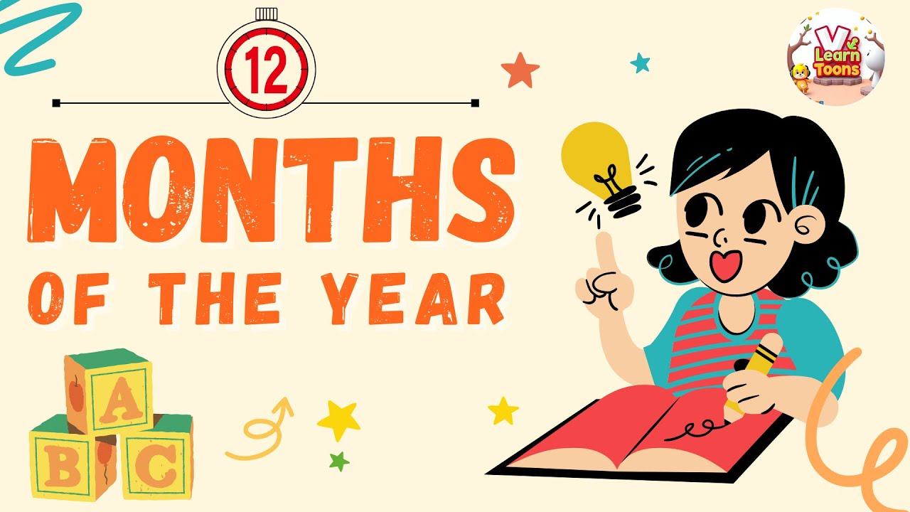 Months of the Year - 12 Months song - Kids Songs by V Learn Toons - YouTube