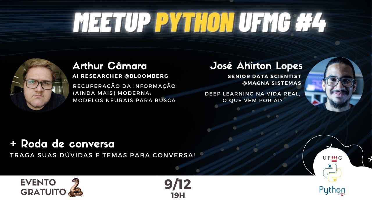 Meetup Python UFMG #4 || Deep Learning na Vida Real e Modelos Neurais para Busca - YouTube