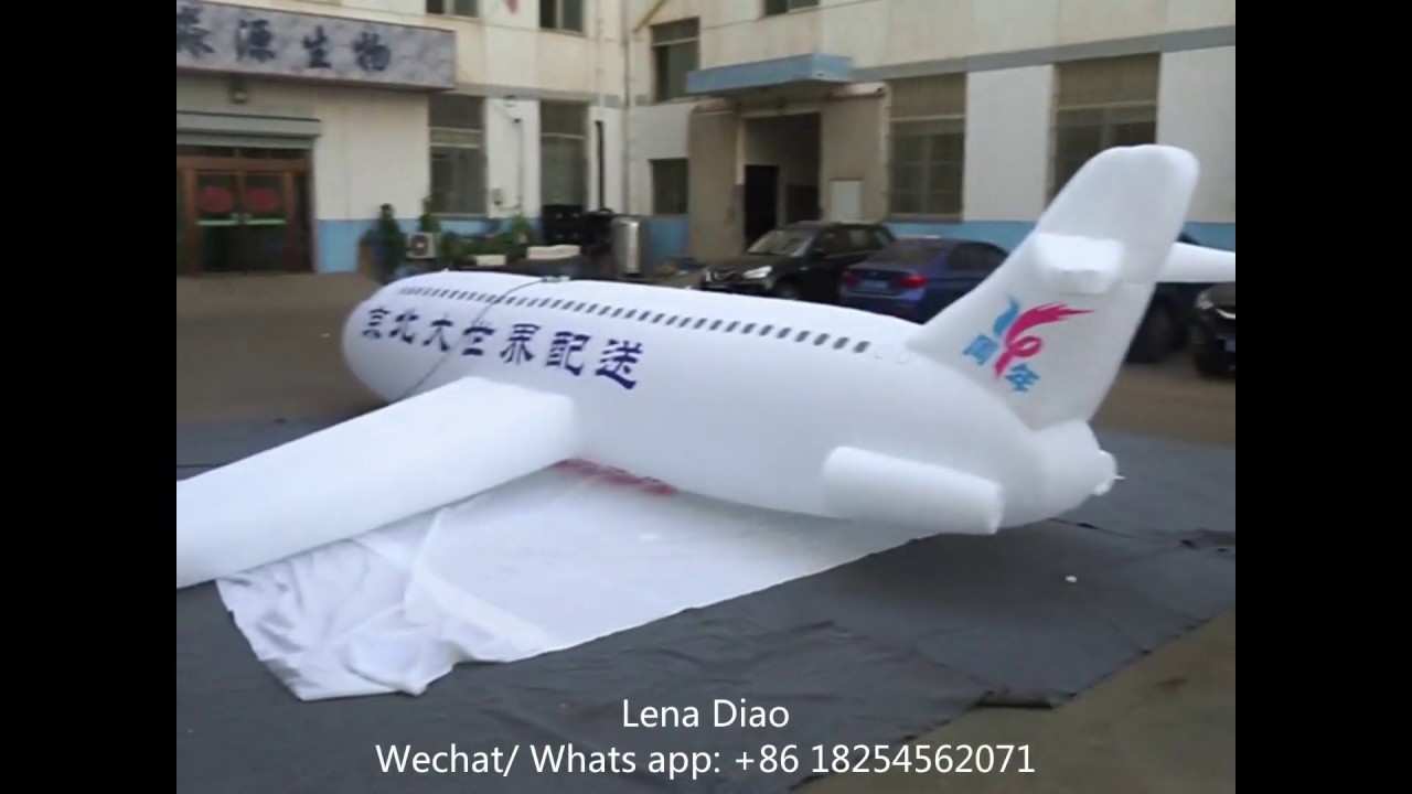 Giant Inflatable Airplane For Stage Decoration Advertising - YouTube