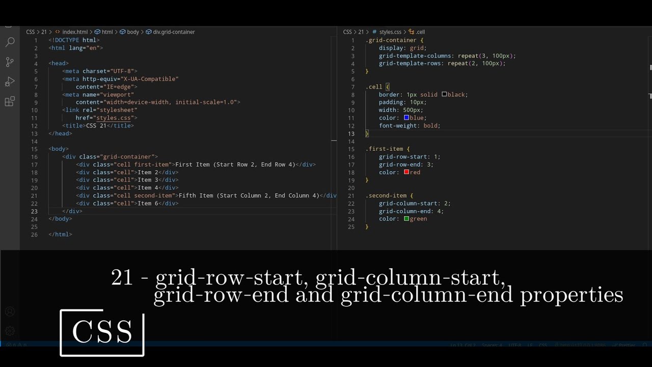 CSS 21 Grid row start Grid column start Grid row end And Grid CSS 21 Grid row start Grid column start Grid row end And Grid
