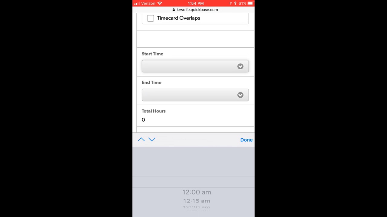 How To Enter A Time Card on QuickBase Employee Training - YouTube