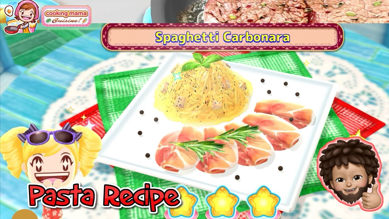 Cooking Mama: Cuisine! - Pasta Recipes | Spaghetti Carbonara (2022 Oct ...