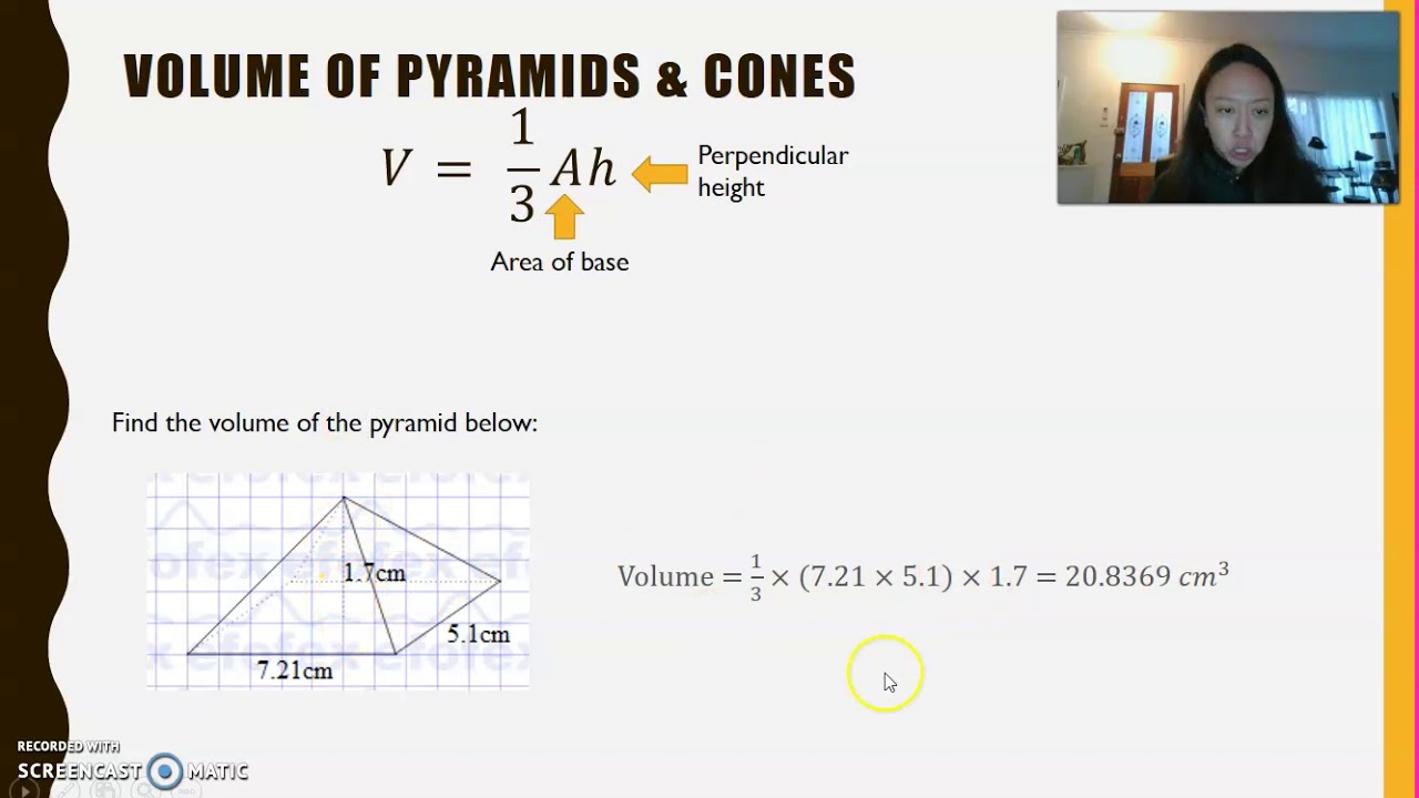 Volume of Pyramids and Cones - YouTube