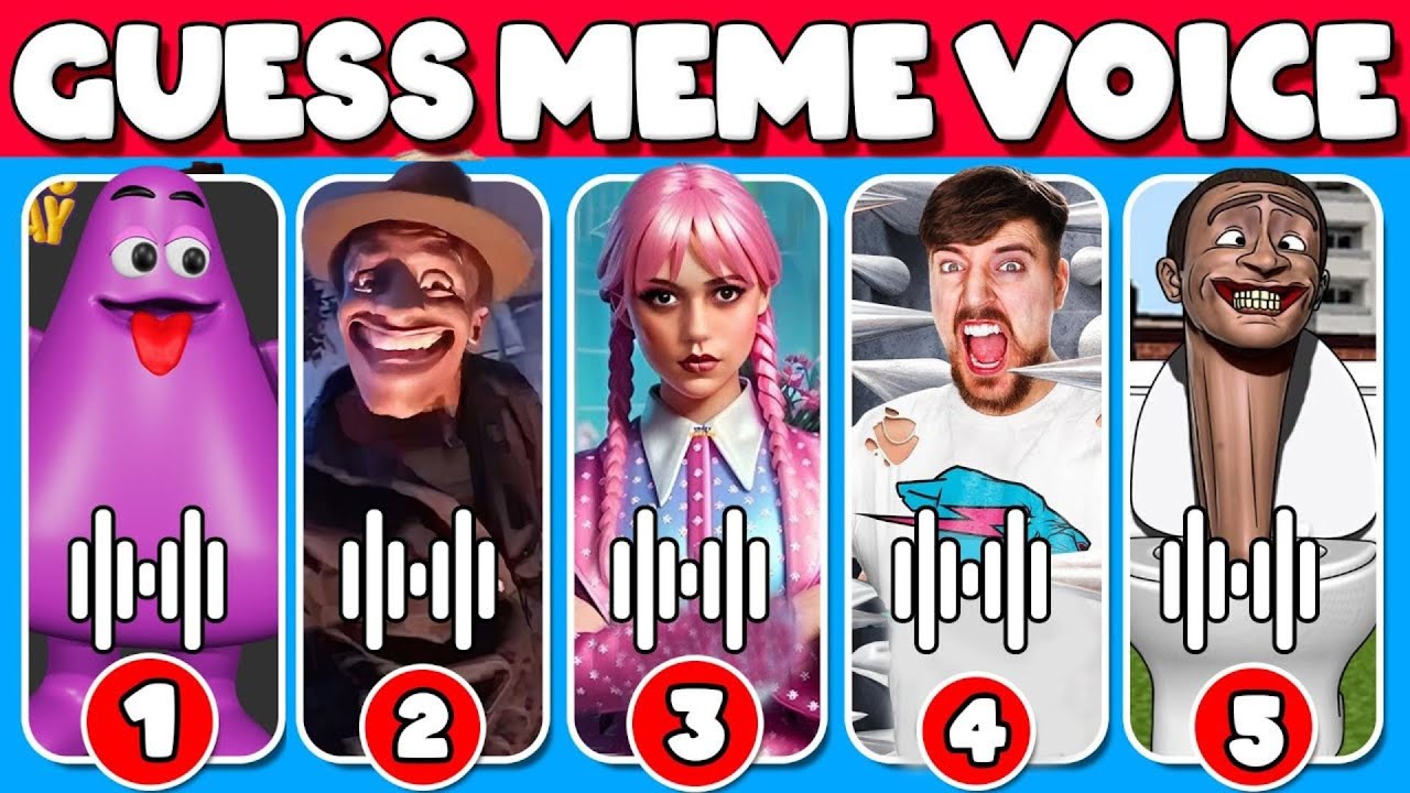 Guess Meme Voice #1 | The Rock, That One Guy, Skibidi Dom Dom ...