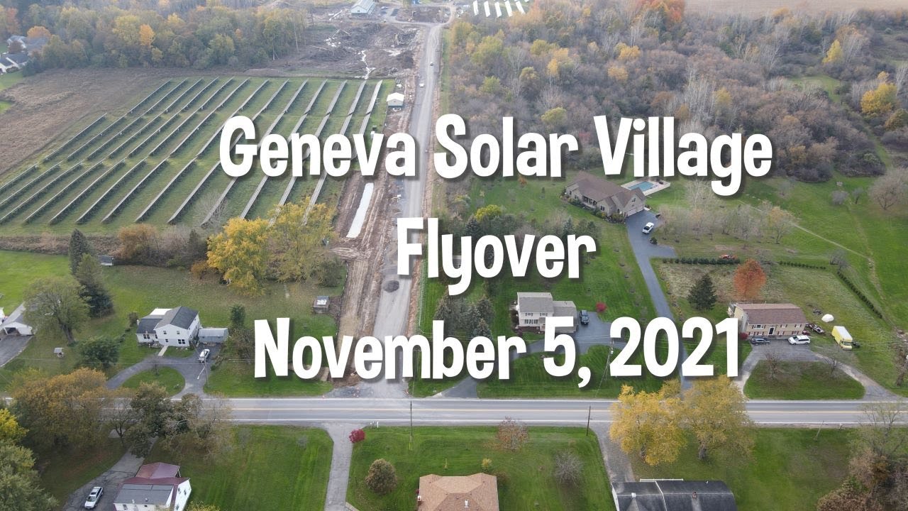 Geneva Solar Village Flyover November 5, 2021 - YouTube