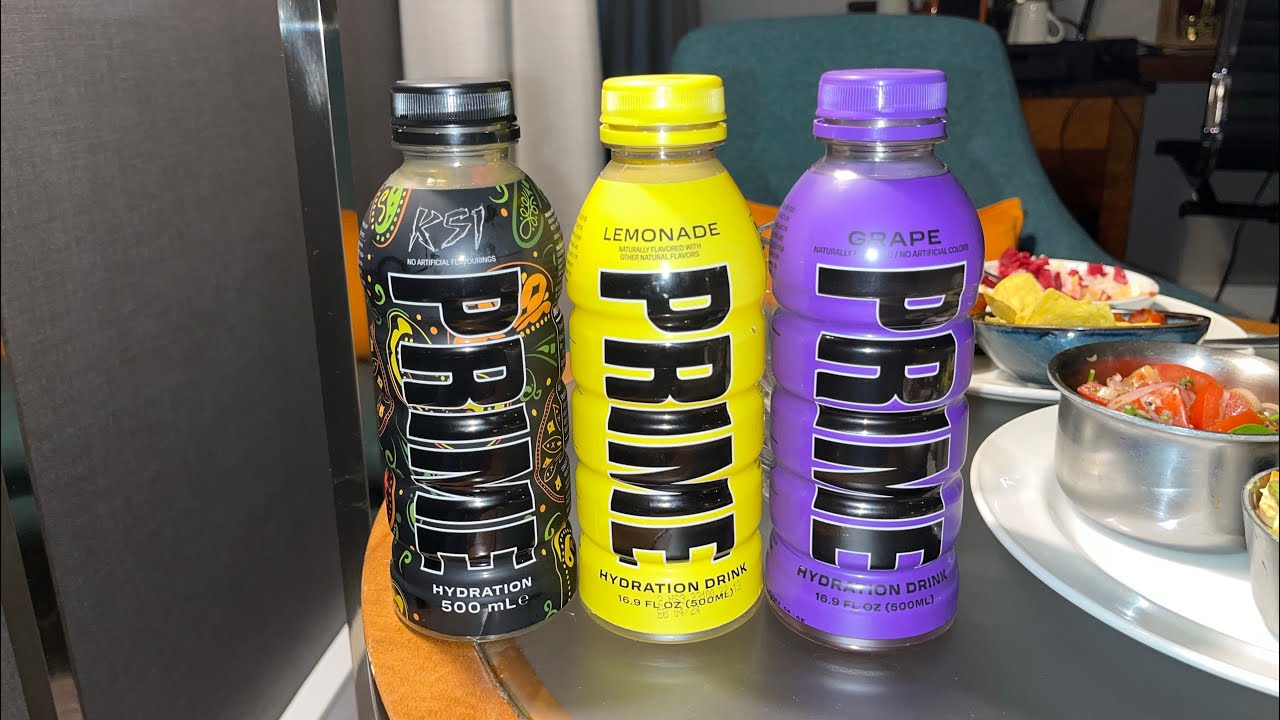 KSI, lemonade, and grape prime review!! - YouTube