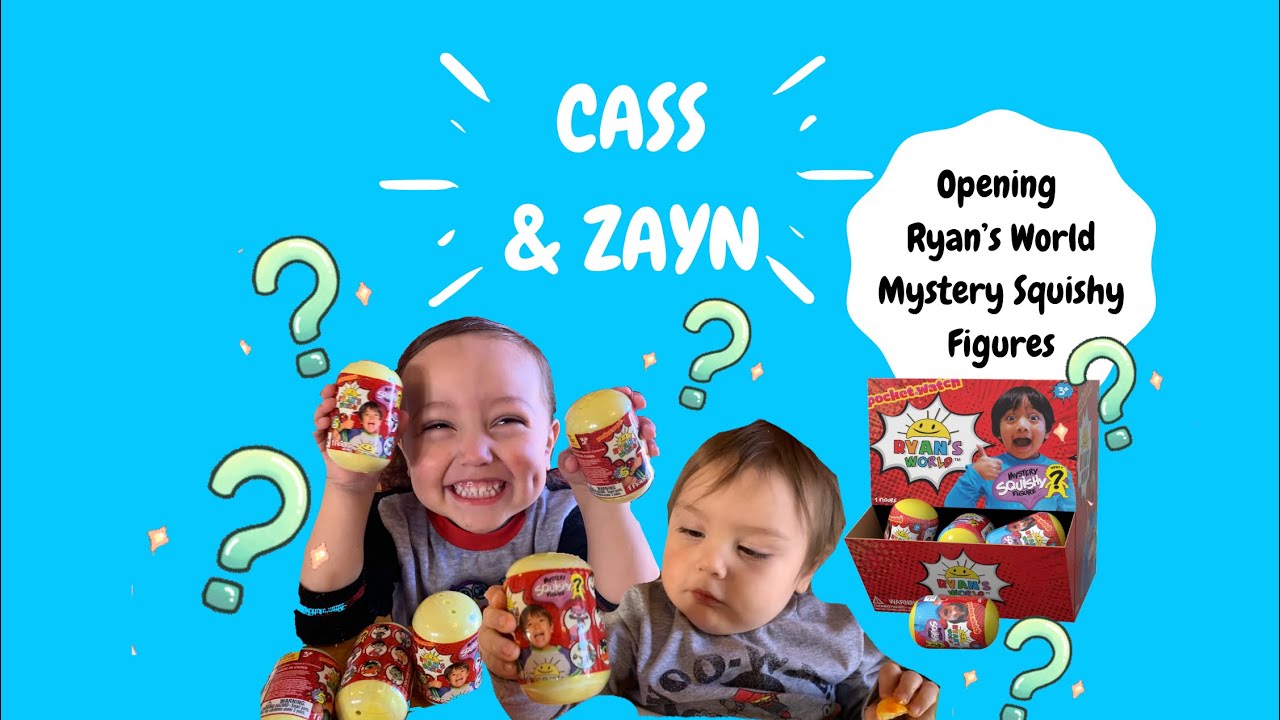 Opening Ryan’s World Mystery Squishy Figures! - Cass&Zayn - Surprise ...