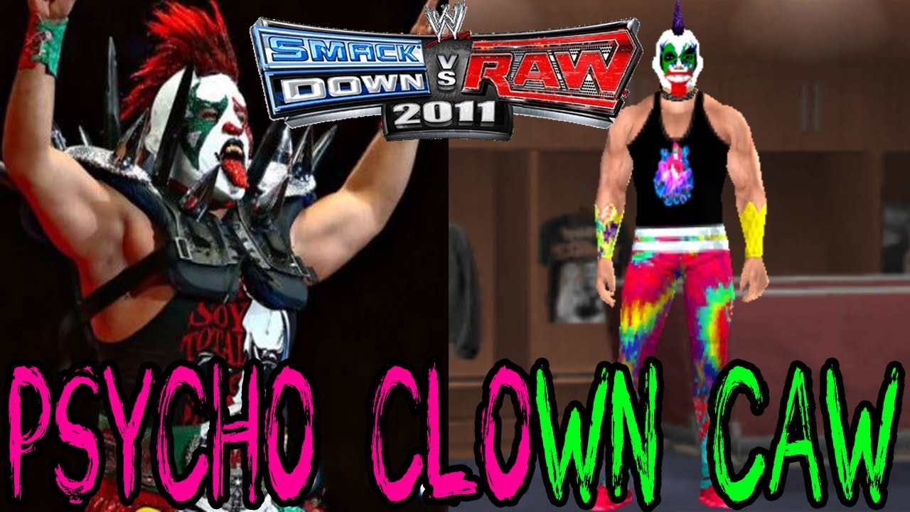 WWE SvR 2011 Psycho Clown CAW PSP - YouTube