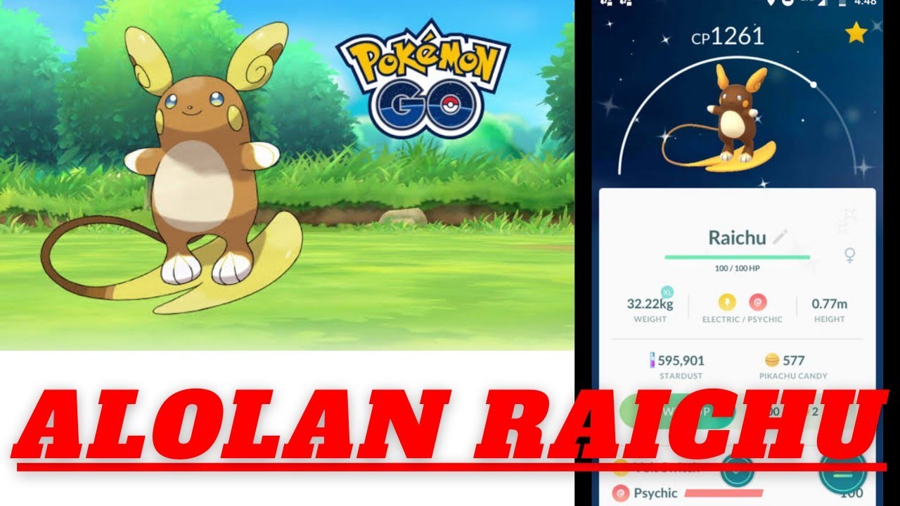 "ALOLAN RAICHU". catching RAICHU in Pokemon go. #pokemongo. # ...