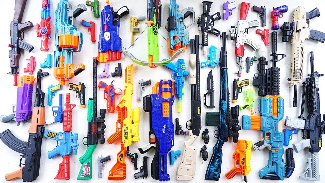 Collecting Tembak Tembakan 7 Sniper Rifles AK47 GUN NEW BLUE SPACE ...