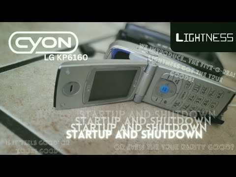 Cyon LG KP6160 Startup and shutdown - YouTube