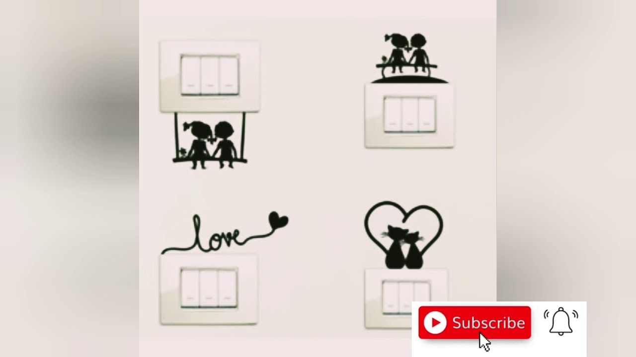 Simple design for switch box || Home decor ideas - YouTube
