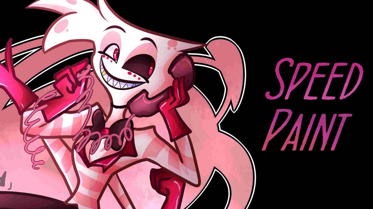 (Hazbin Hotel Fan art) Angel Dust - Speed paint - YouTube