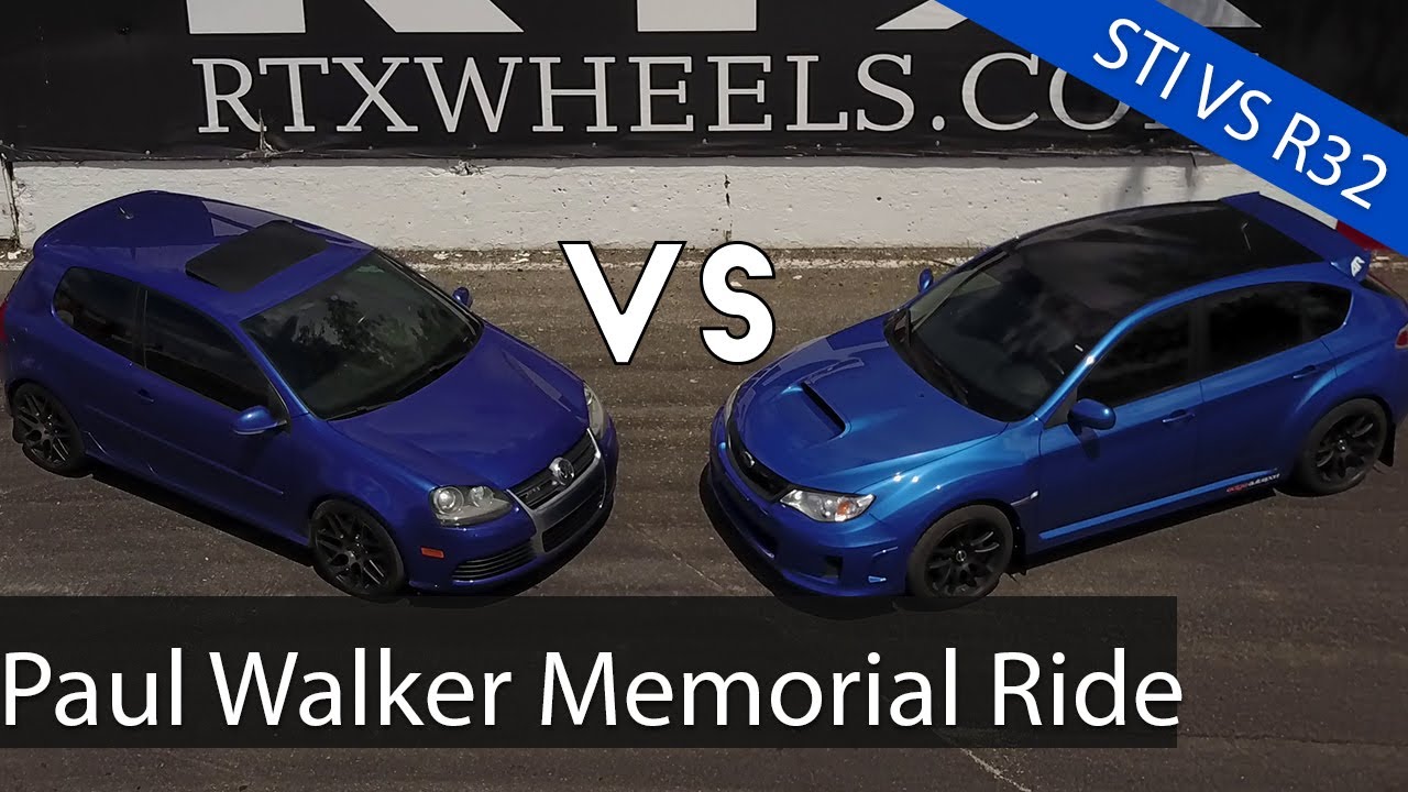 Paul Walker Memorial Ride: R32 VS STI - Ft AR12 - YouTube