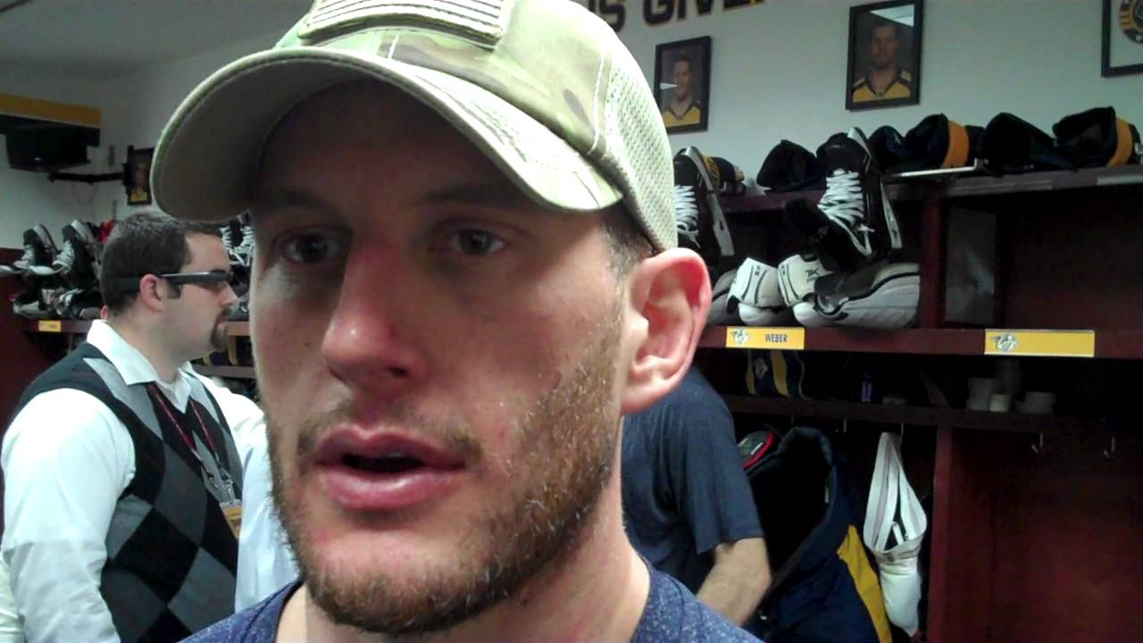 Rich Clune - Post game - Nashville Predators vs Anaheim Ducks - YouTube