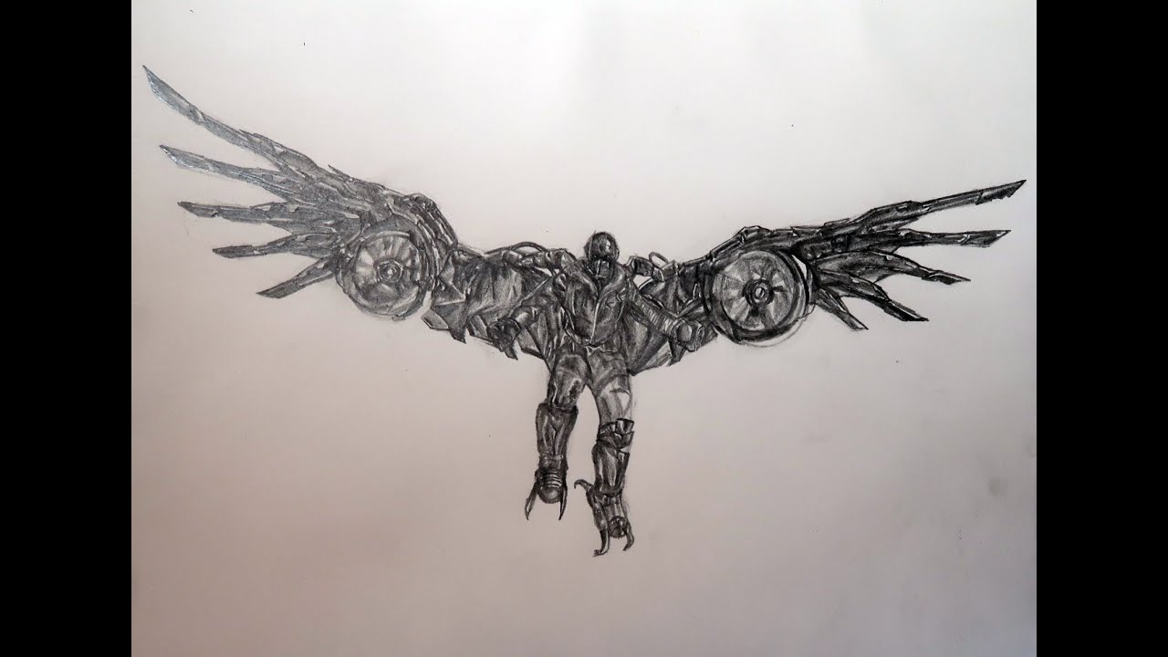 Sketching Vulture (Spider-Man: Homecoming) - YouTube