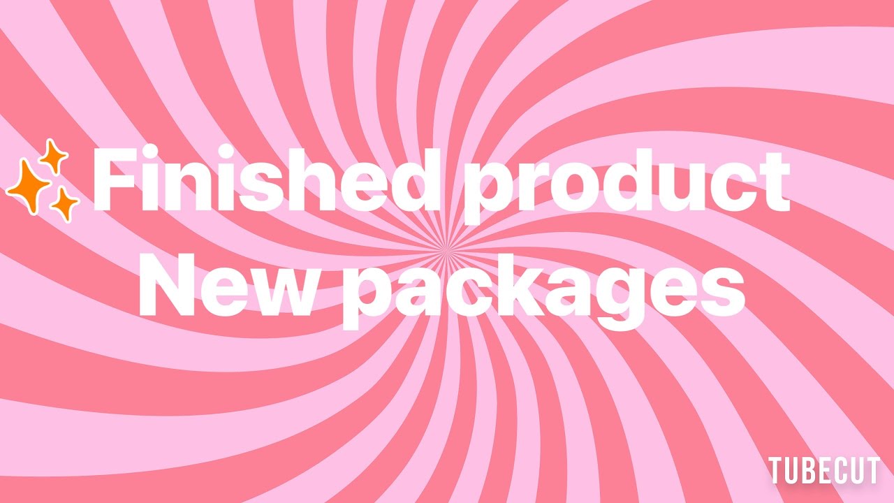 Finished product and new packages!!! - YouTube