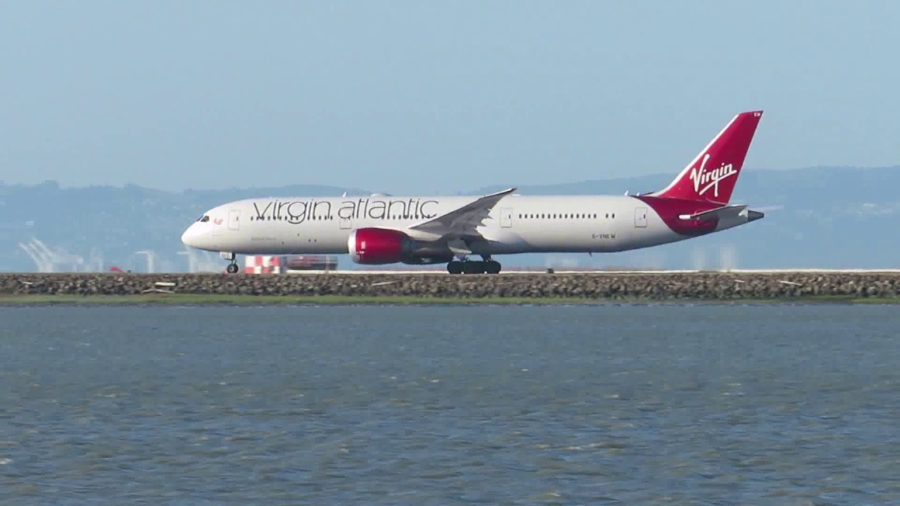 SFO: Virgin Atlantic (VS 20) [787-9] "BIRTHDAY GIRL" [G-VNEW] - YouTube