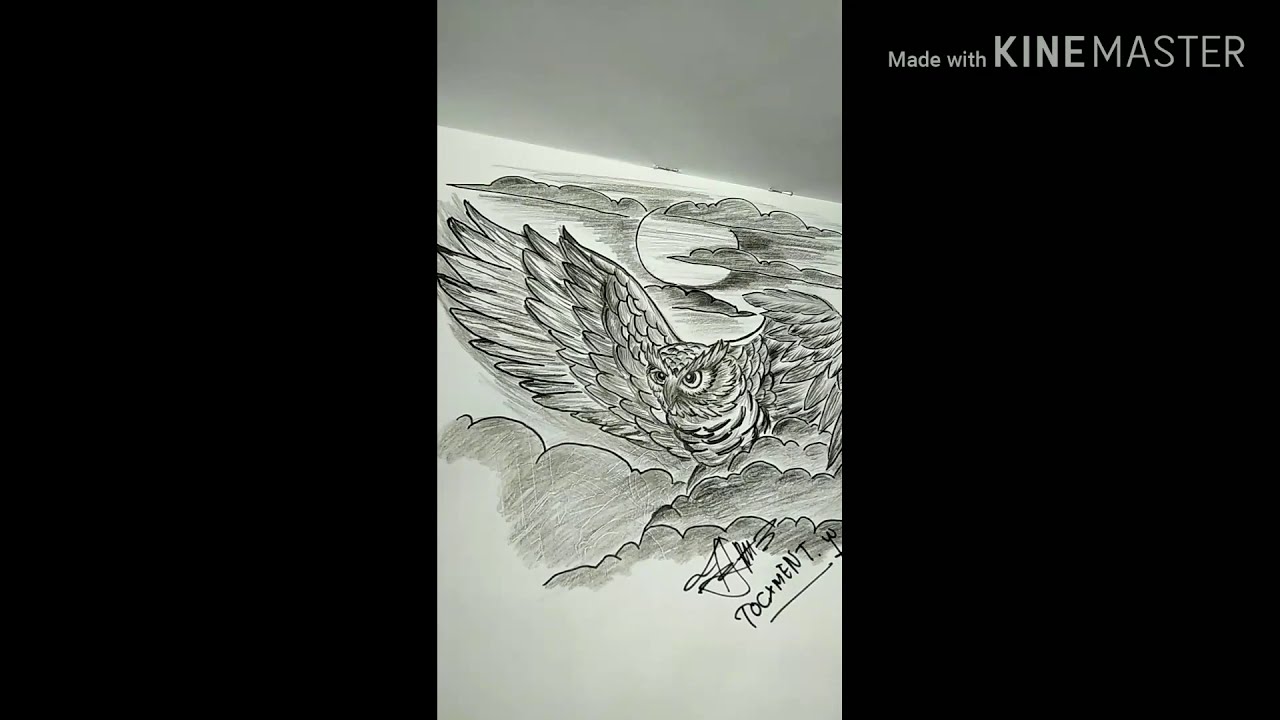 Study Owl drawing tattoo design , tattoo owl , tattoo burung hantu ...