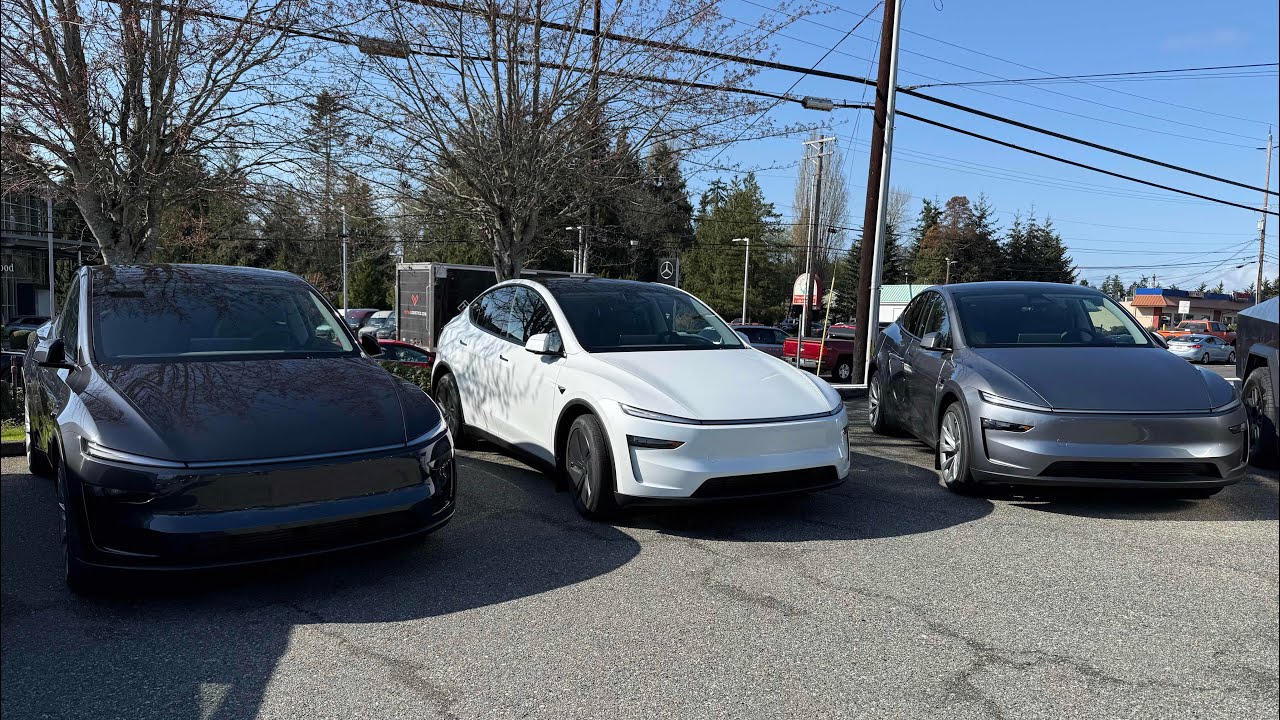 Tesla Model Y Refresh Colors Comparison | Stealth Grey Vs Pearl White ...