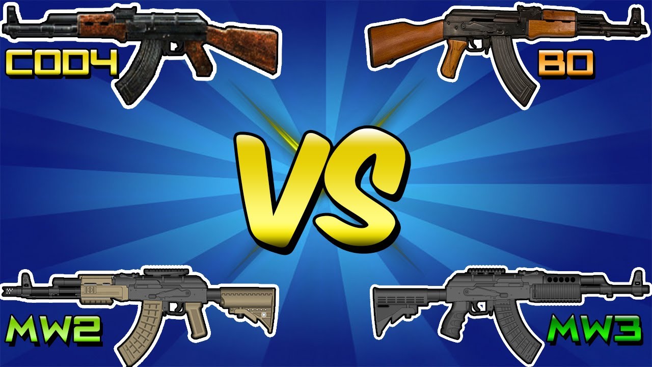 "QUAD AK-47 vs BREAKDOWN" (Cod 4 vs MW2 vs BO vs MW3) Call of Duty ...