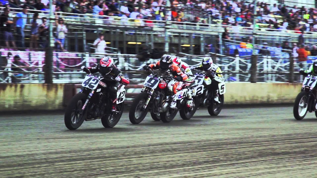 Roland Sands Design at the 2014 AMA Pro Flat Track Finals - YouTube
