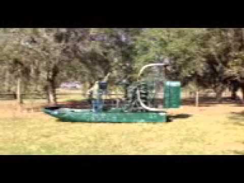Airboat with radial engine - YouTube