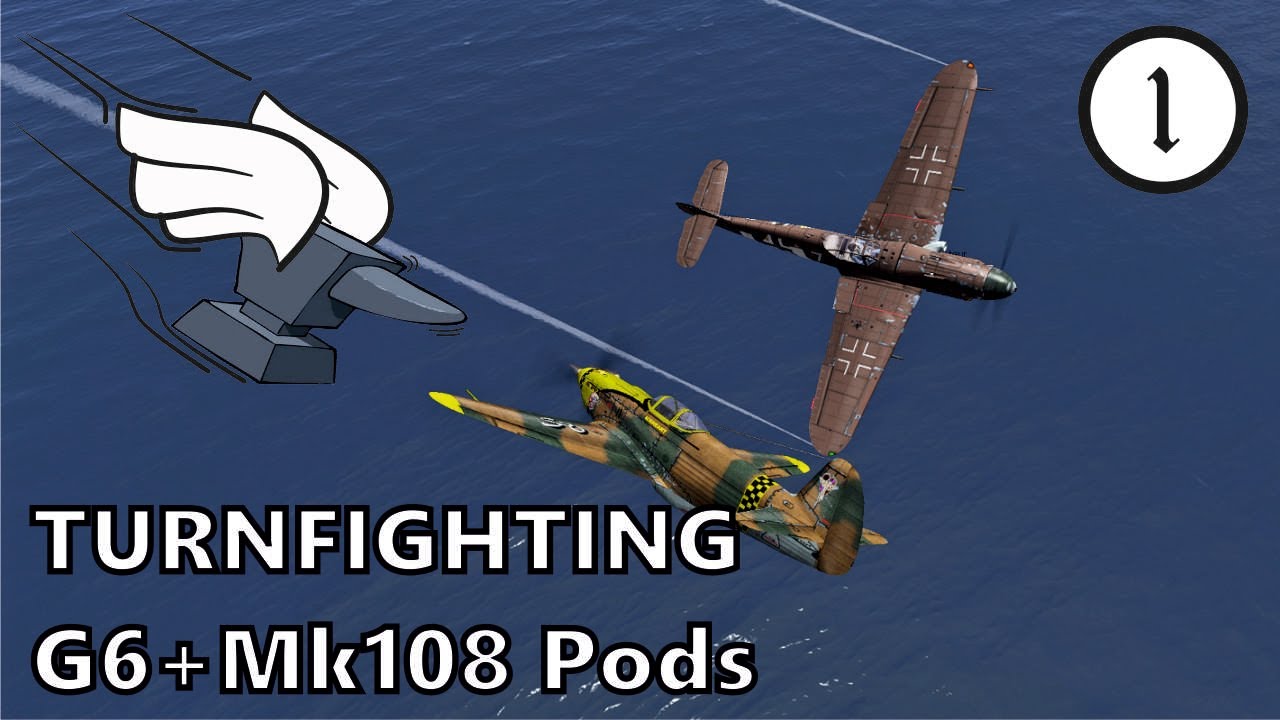 "Flying Anvil's Escape" - Turnfighting with Mk108 Pods #1 - BF109 G-6 ...