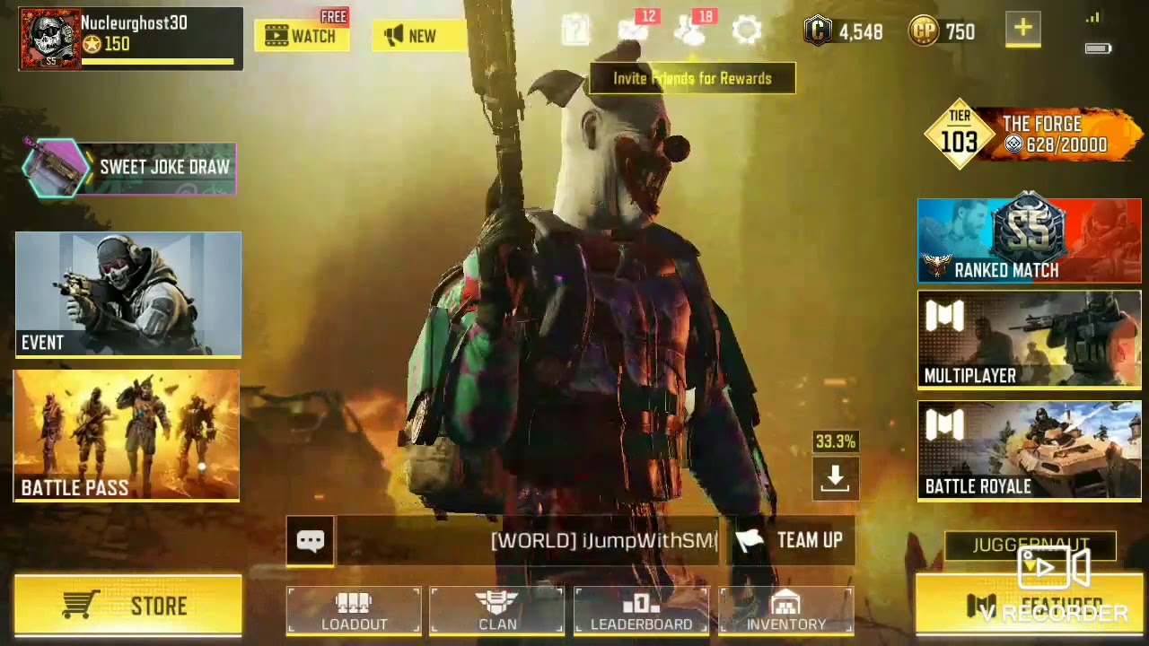 Cod mobile: *NEW* gunzo skin gameplay and nuke! - YouTube