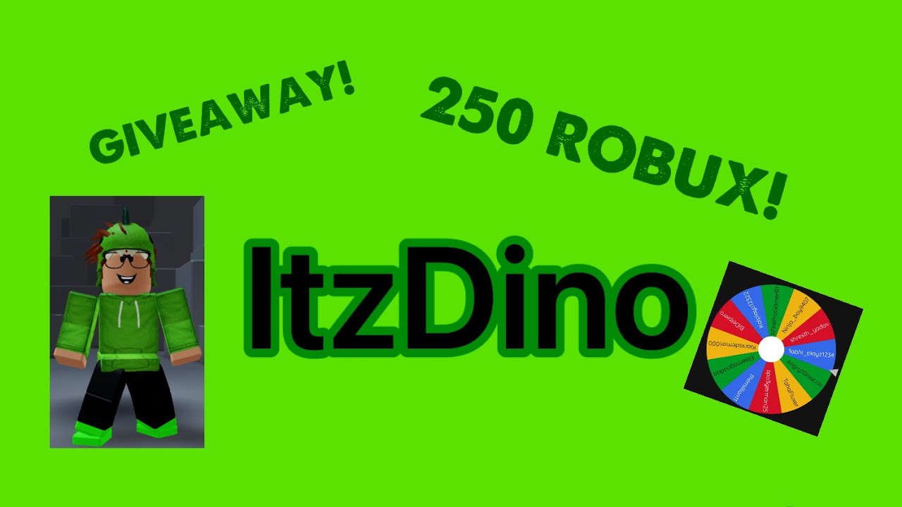 Doing My 250 Robux Giveaway! - YouTube