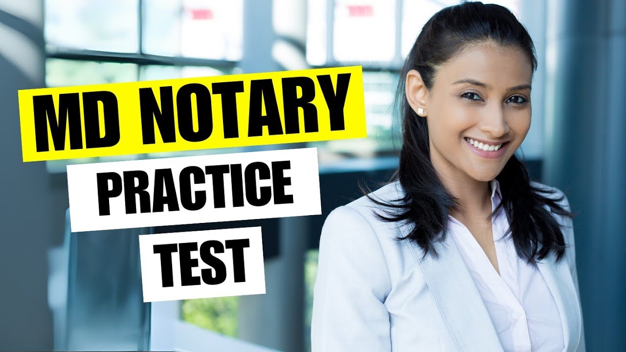 MD Notary Practice Test 2026 Maryland Notary License Endorsement Study ...