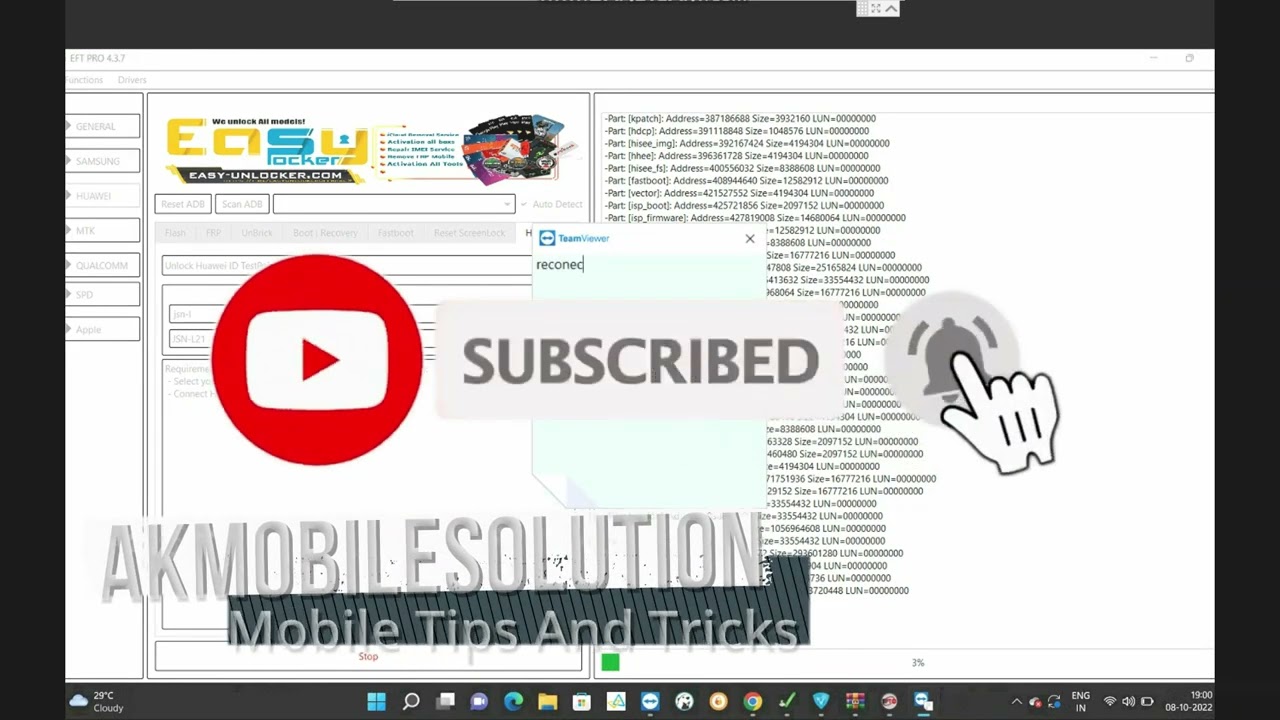 Huawei Honor 8X JSN-L22 FRP Remove EFT PRO TOOL - YouTube