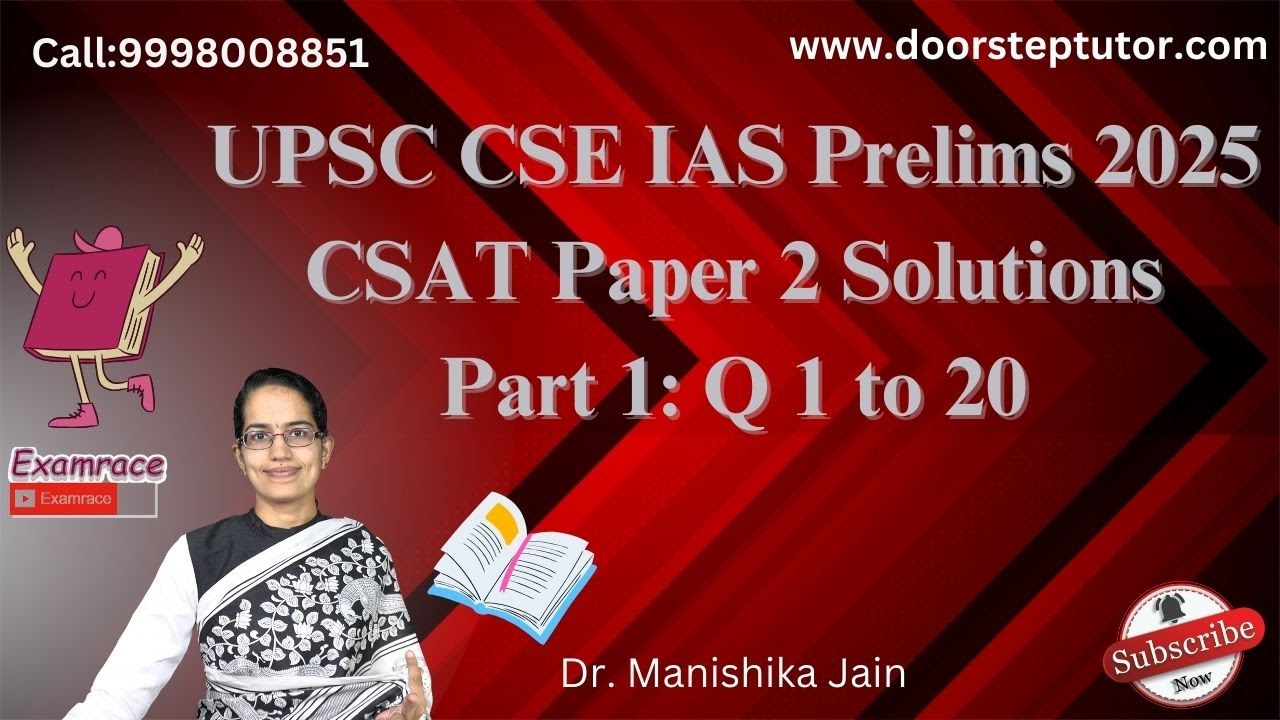 UPSC IAS Prelims CSAT Paper 2 - 2025 Solutions, Answer Key ...