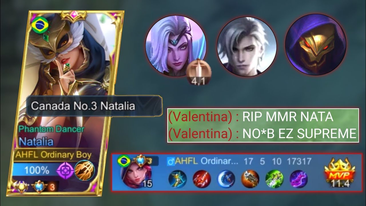 Natalia Against Counter and Over Power Heroes | Top Global Natalia ...