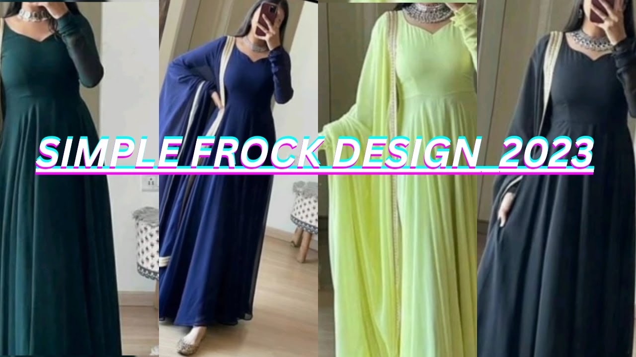 simple white frock design!simple plain frock suit design!Simple party ...