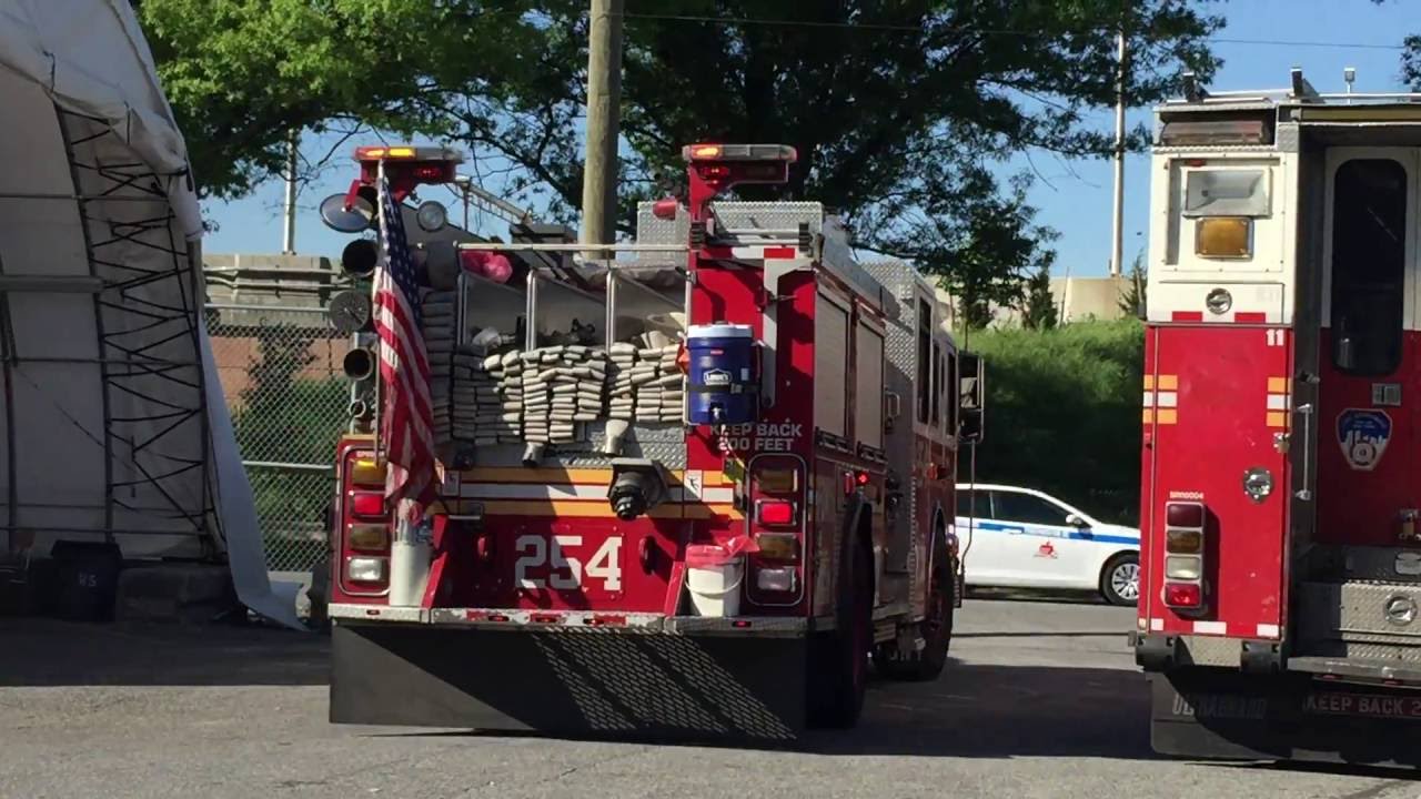 FDNY ENGINE 254 GOING HOME AFTER ACTING FDNY ENGINE 160 ON STATEN ...