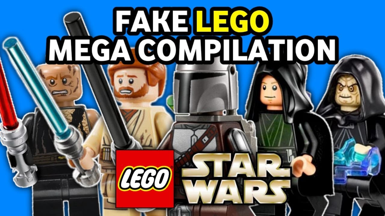 Fake LEGO Star Wars Minifigures MEGA COMPILATION (Mandalorian, Luke ...